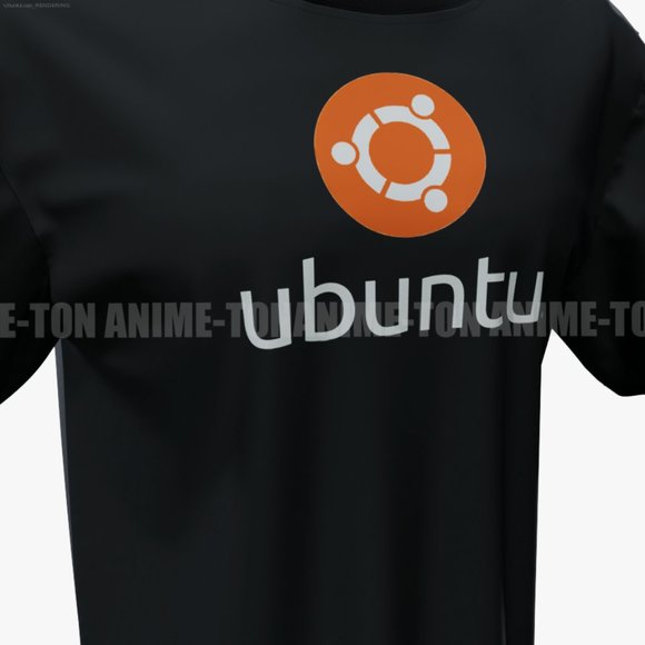 ANIME-TON | Shirts | Ubuntu Logo Tshirt Cotton Black | Poshmark
